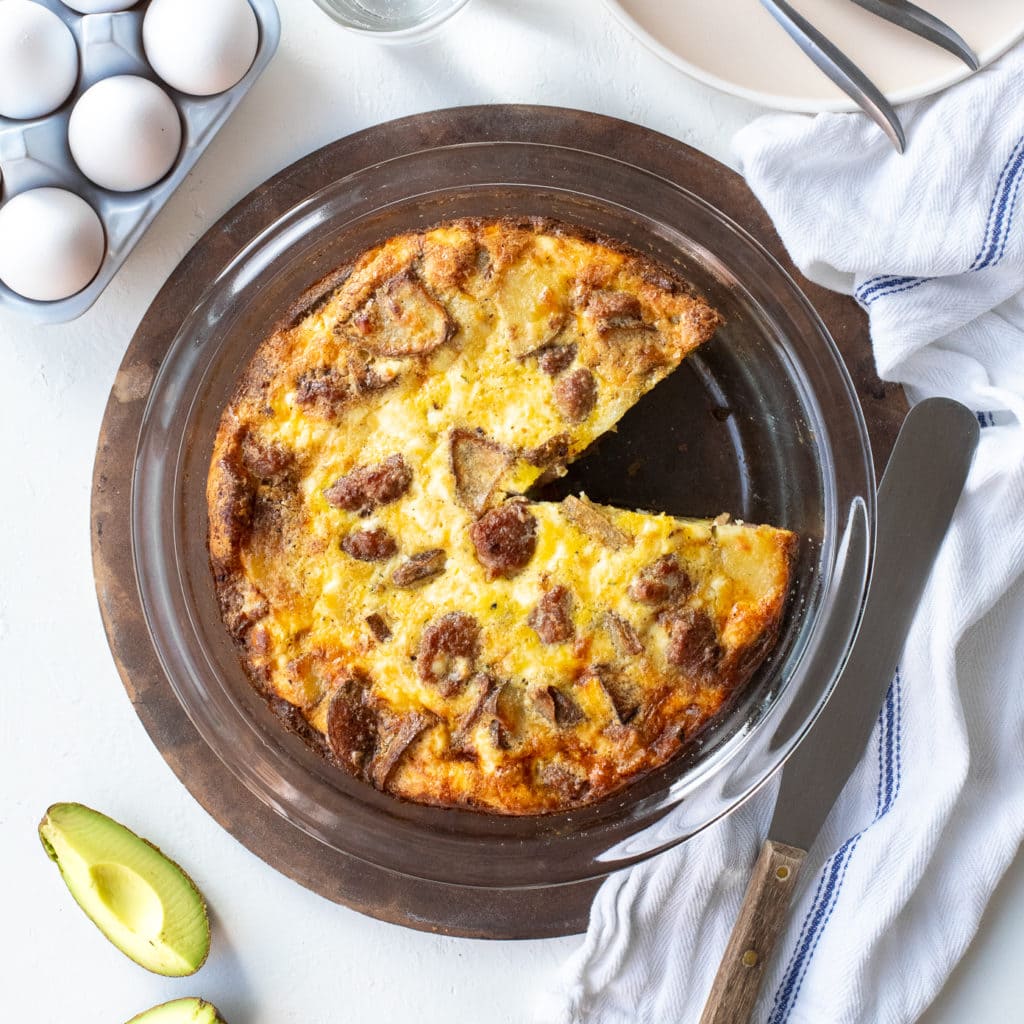 Crustless Quiche with Sausage & Potatoes - Bright-Eyed Baker