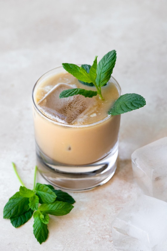 Mint Iced Coffee - cool, creamy, and refreshing - Bright-Eyed Baker