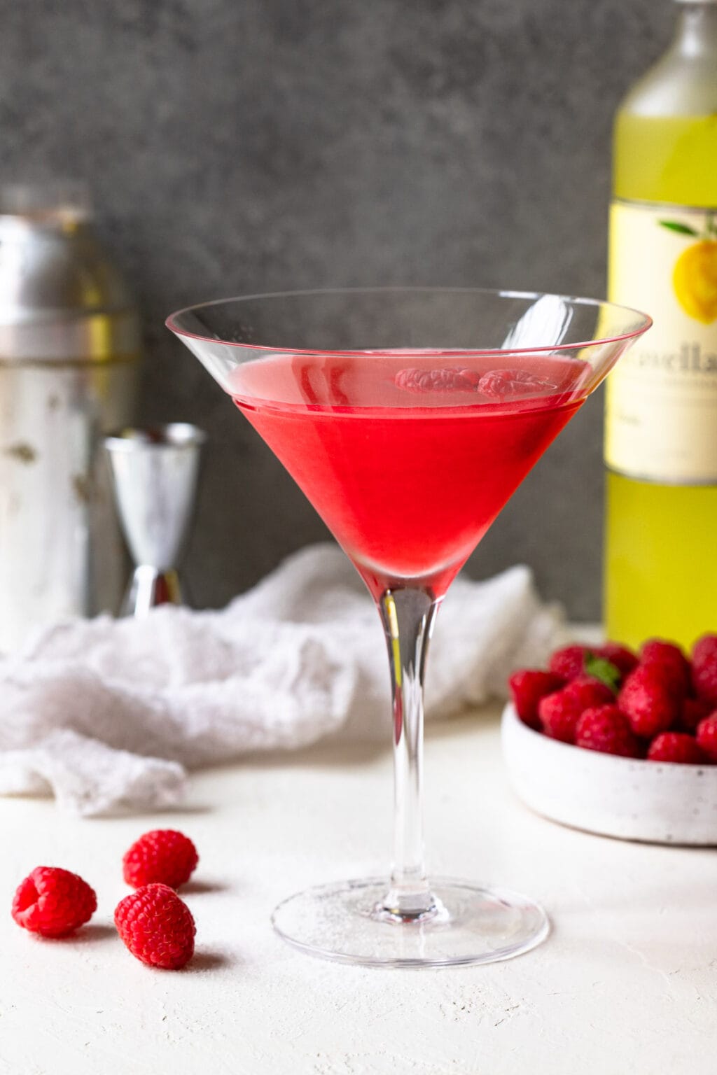 Raspberry Limoncello Vodka Cocktail - Bright-Eyed Baker