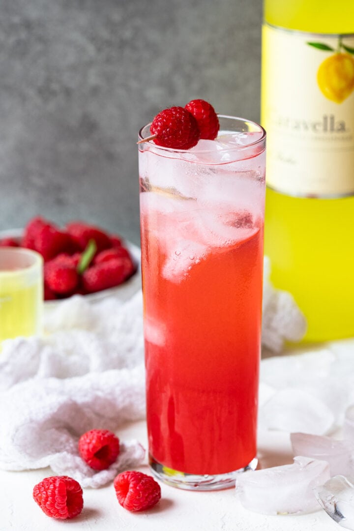 Raspberry Limoncello Vodka Cocktail - Bright-Eyed Baker