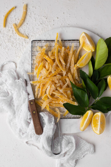 Candied Lemon Peel Recipe - Bright-Eyed Baker