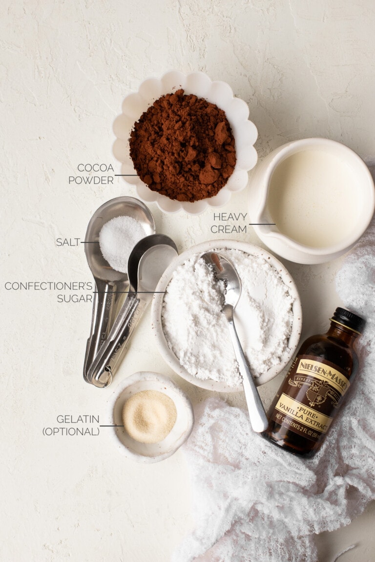 Easy Chocolate Whipped Cream - Bright-Eyed Baker