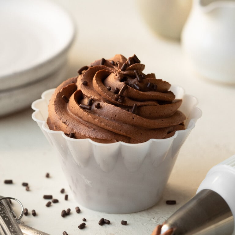Easy Chocolate Whipped Cream - Bright-Eyed Baker