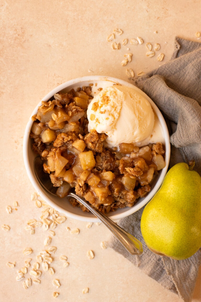 Easy Pear Crumble Recipe - Bright-Eyed Baker