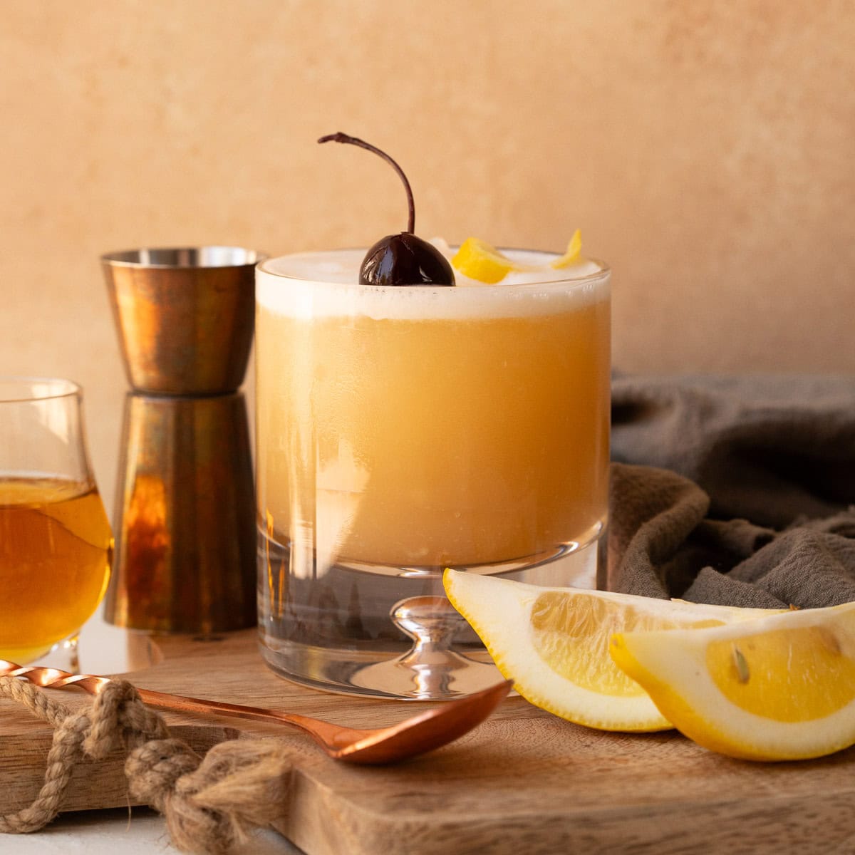 Disaronno Sour (Amaretto Sour Cocktail) - Bright-Eyed Baker
